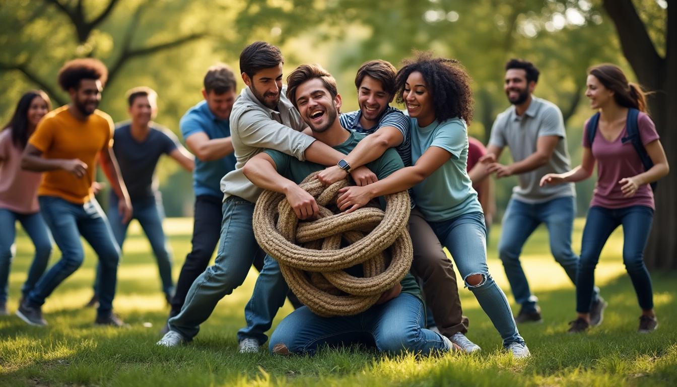 Comment appliquer la régle du jeu du noeud humain à vos activités de groupe